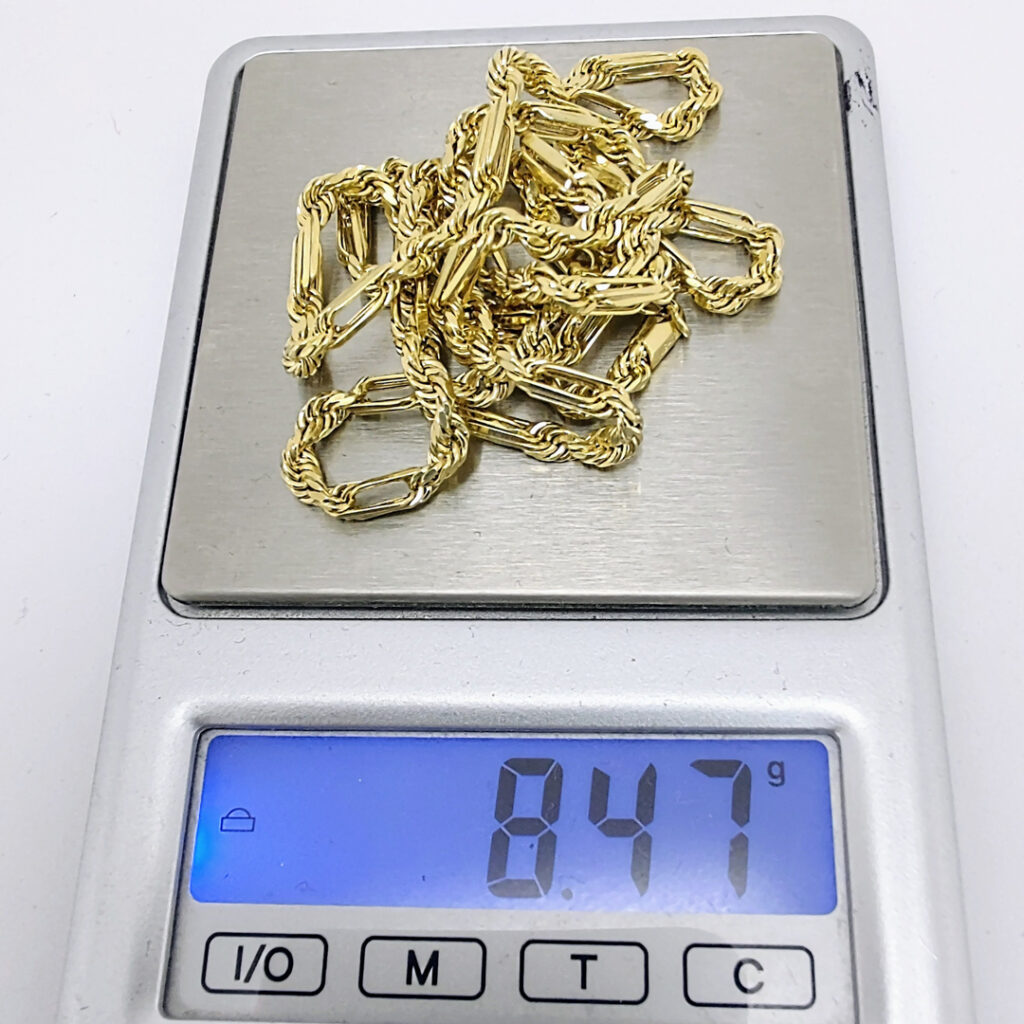Torzal Fígaro de Oro Italiano Hueco 8.5 gramos 10k - Joyeros.mx Torzal Fígaro de Oro Italiano Hueco 8.5 gramos 10k - Joyeros.mx